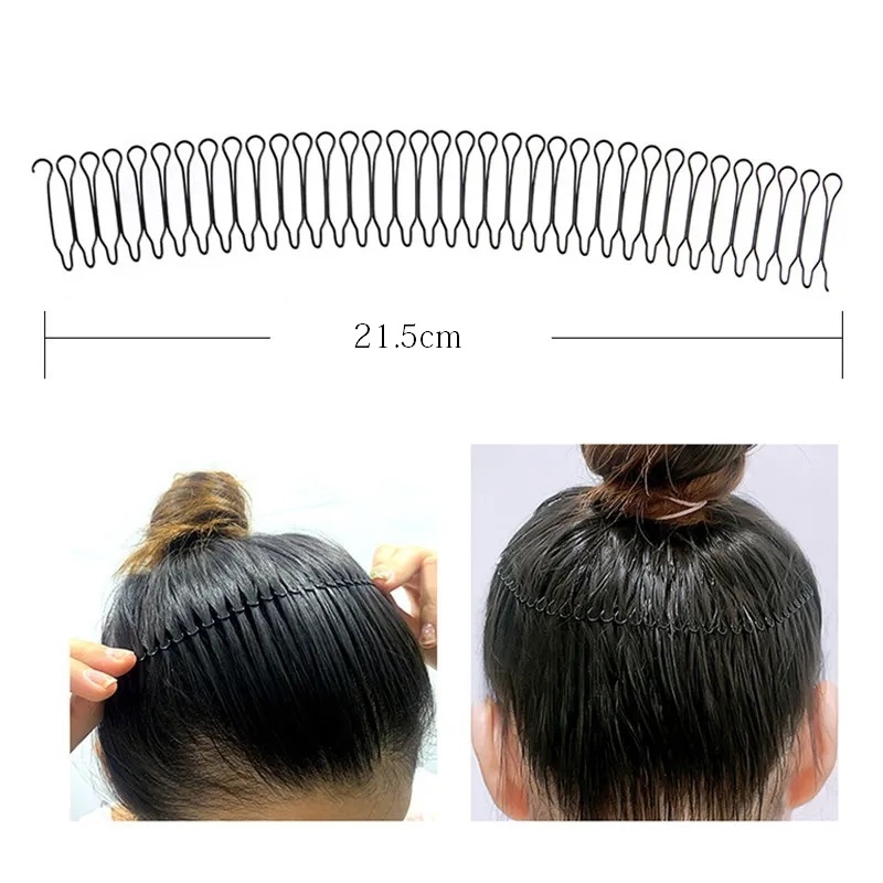 Invisible Broken Hairpin Unisex Men Hair Styling Headband Black ...