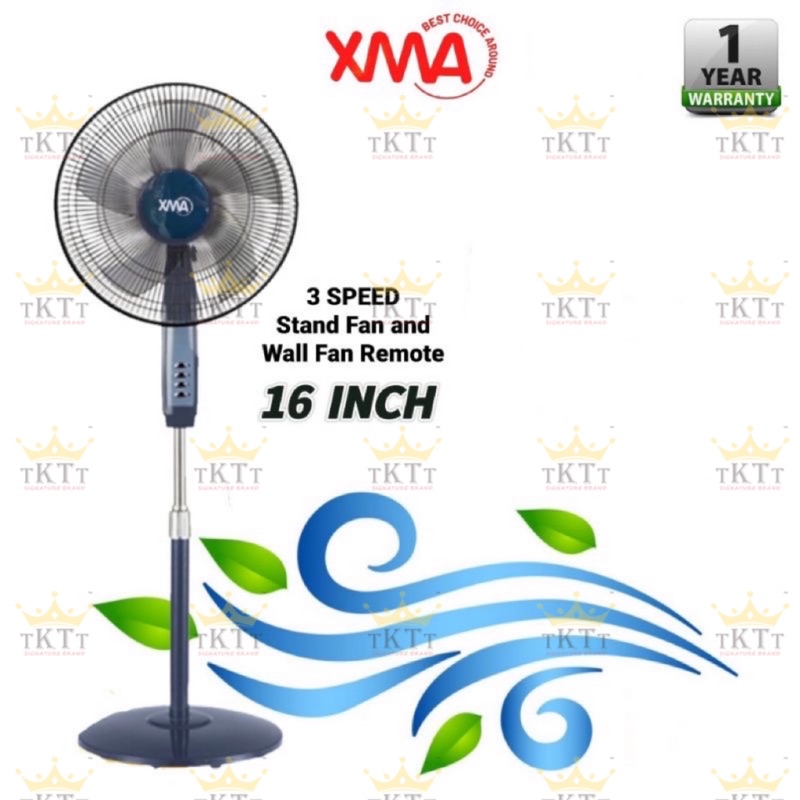 TKTT XMA Stand Fan XMA-168SF 16" Inch Stand Fan Portable Stand Fan ...