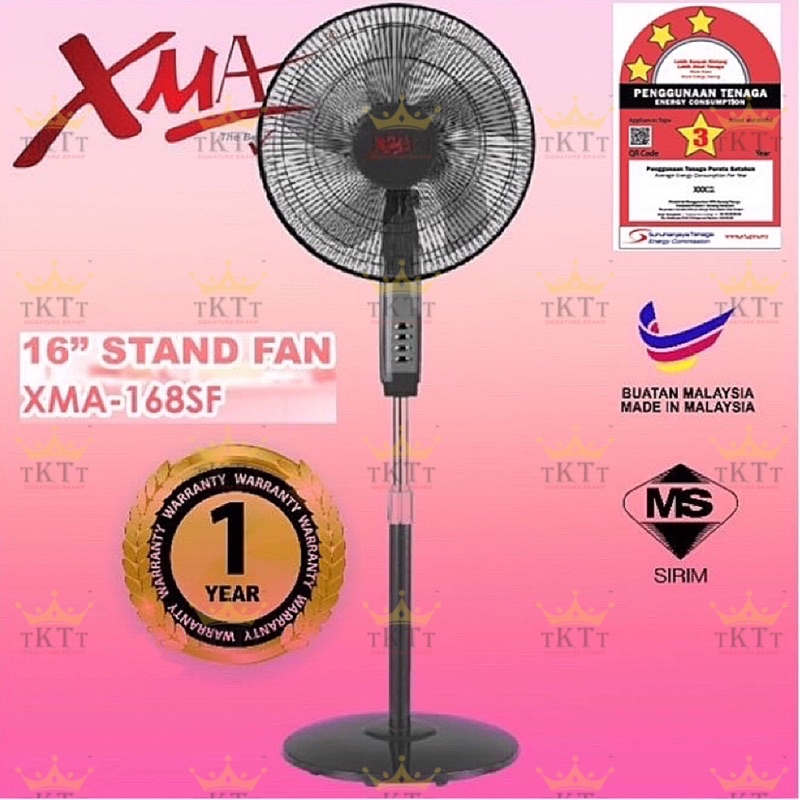 TKTT XMA Stand Fan XMA-168SF 16" Inch Stand Fan Portable Stand Fan ...