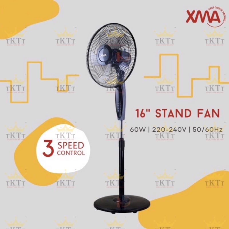 TKTT XMA Stand Fan XMA-168SF 16" Inch Stand Fan Portable Stand Fan ...