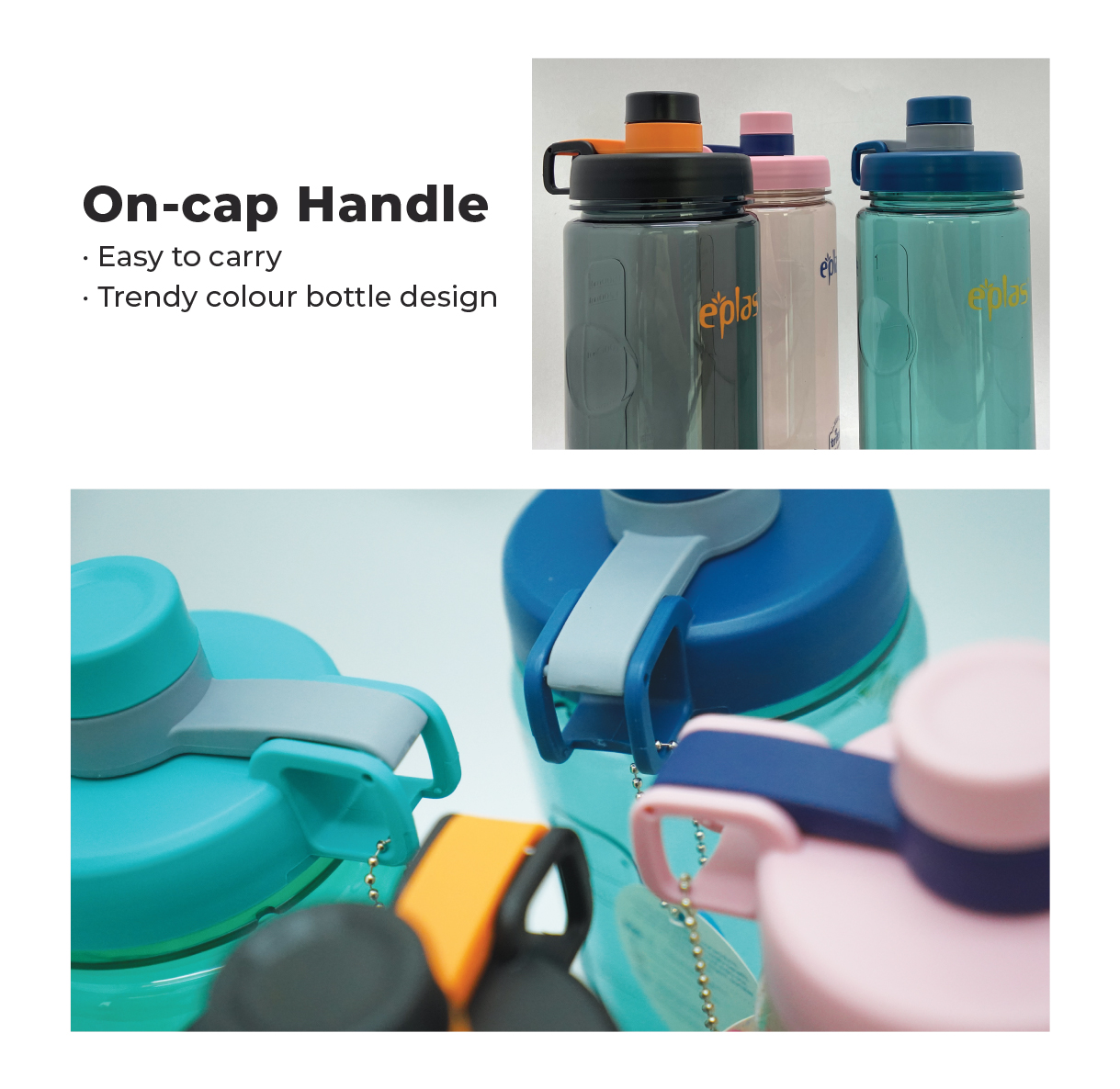 EPLAS HEAVY DUTY 1.5/2L Big Water Bottle With Handle, Drinking Tumbler ...