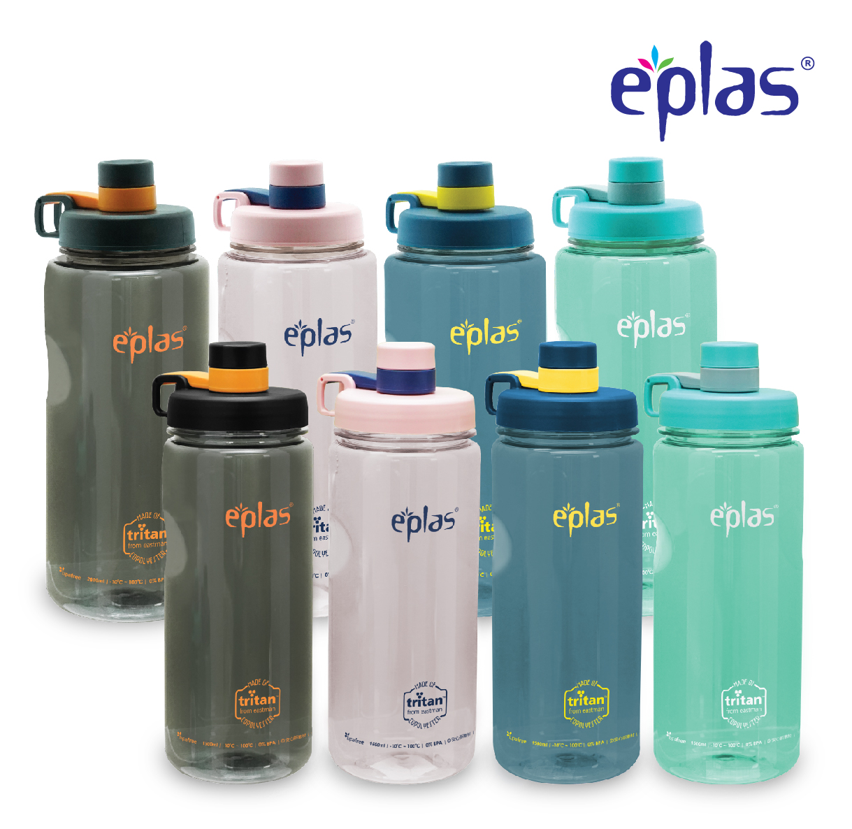 EPLAS HEAVY DUTY 1.5/2L Big Water Bottle With Handle, Drinking Tumbler ...