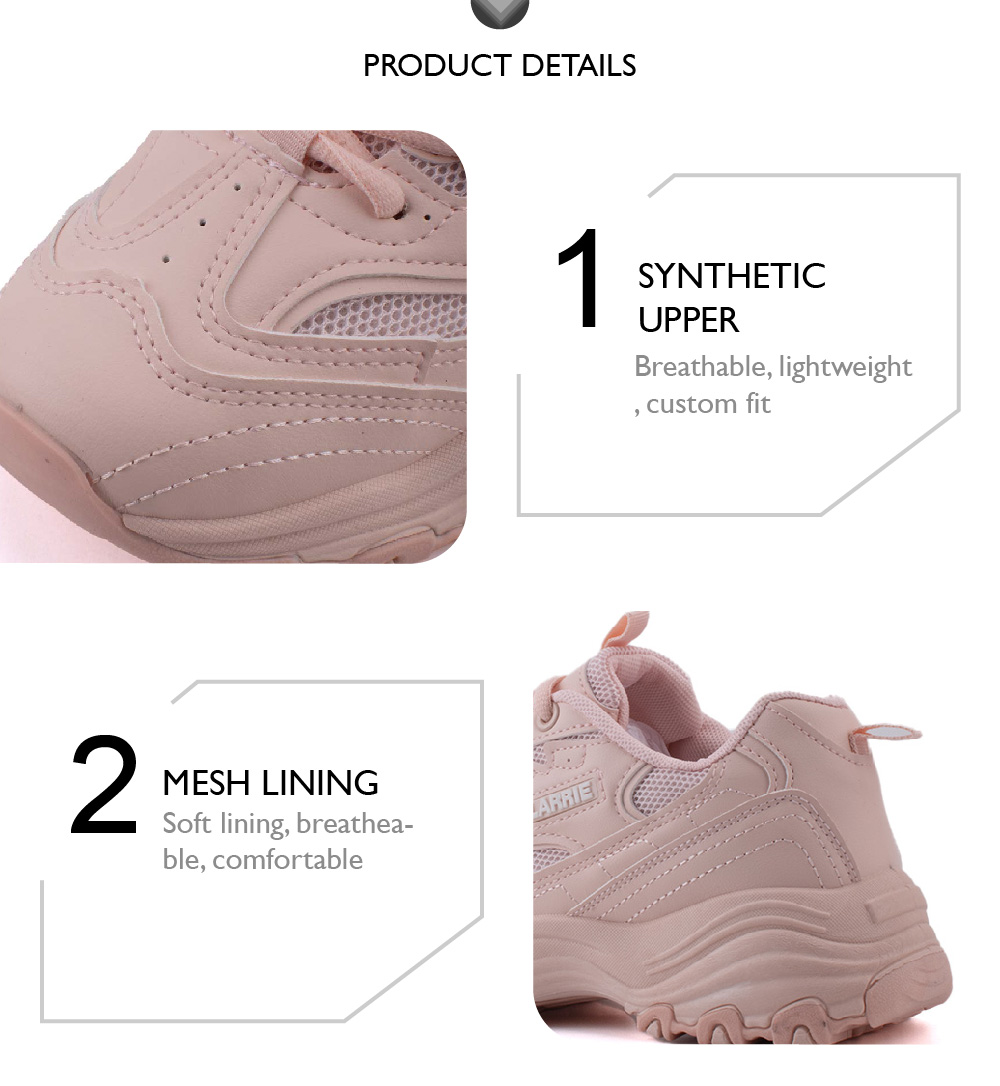 LARRIE Kasut Perempuan Pink Selesa Vogue Sporty Sneakers - L62312 ...