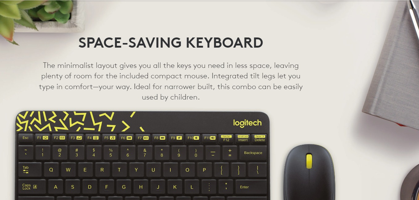 LOGITECH MK240 WIRELESS KEYBOARD AND MOUSE COMBO - SIMPLE, COMPACT, AND ...