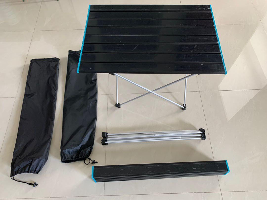 UtanKing™ Foldable Camping Table Aluminium Egg Roll BBQ Beach Picnic ...