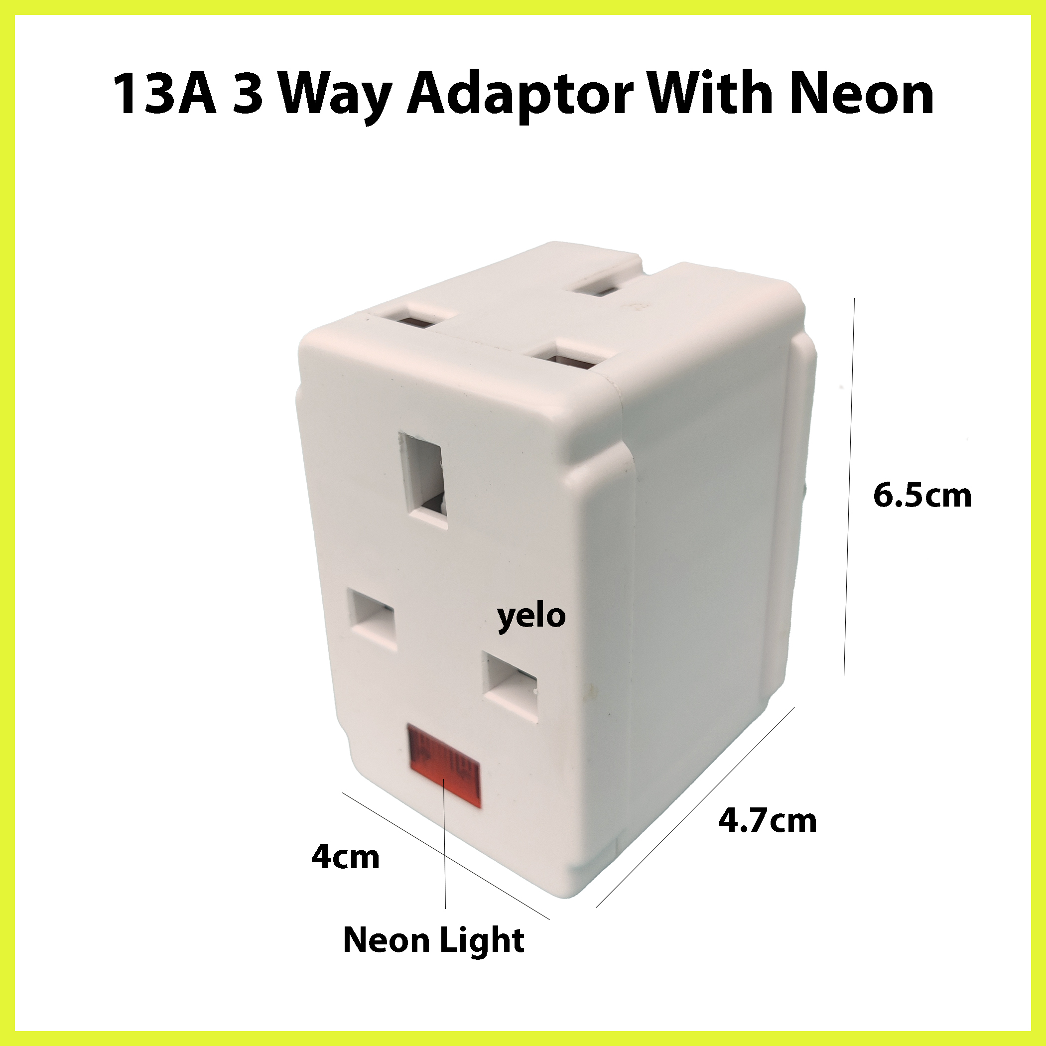 3 Way Adaptor 13A 3 pin Plug Adaptor Extension Socket Extension Plug ...