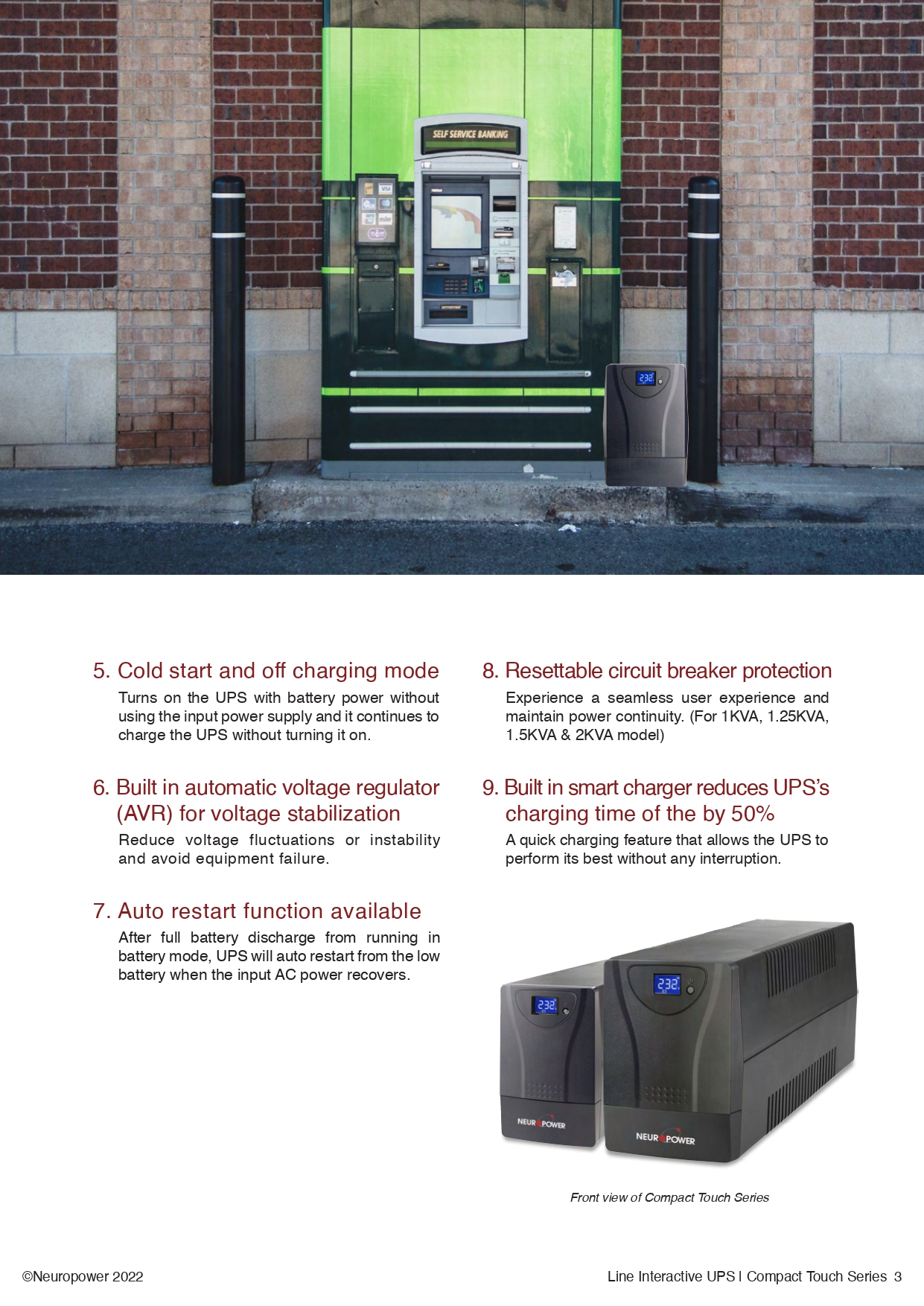 NeuroPower 800va UPS - Compact 800i-3UK / CITY / Compact Touch 850T ...