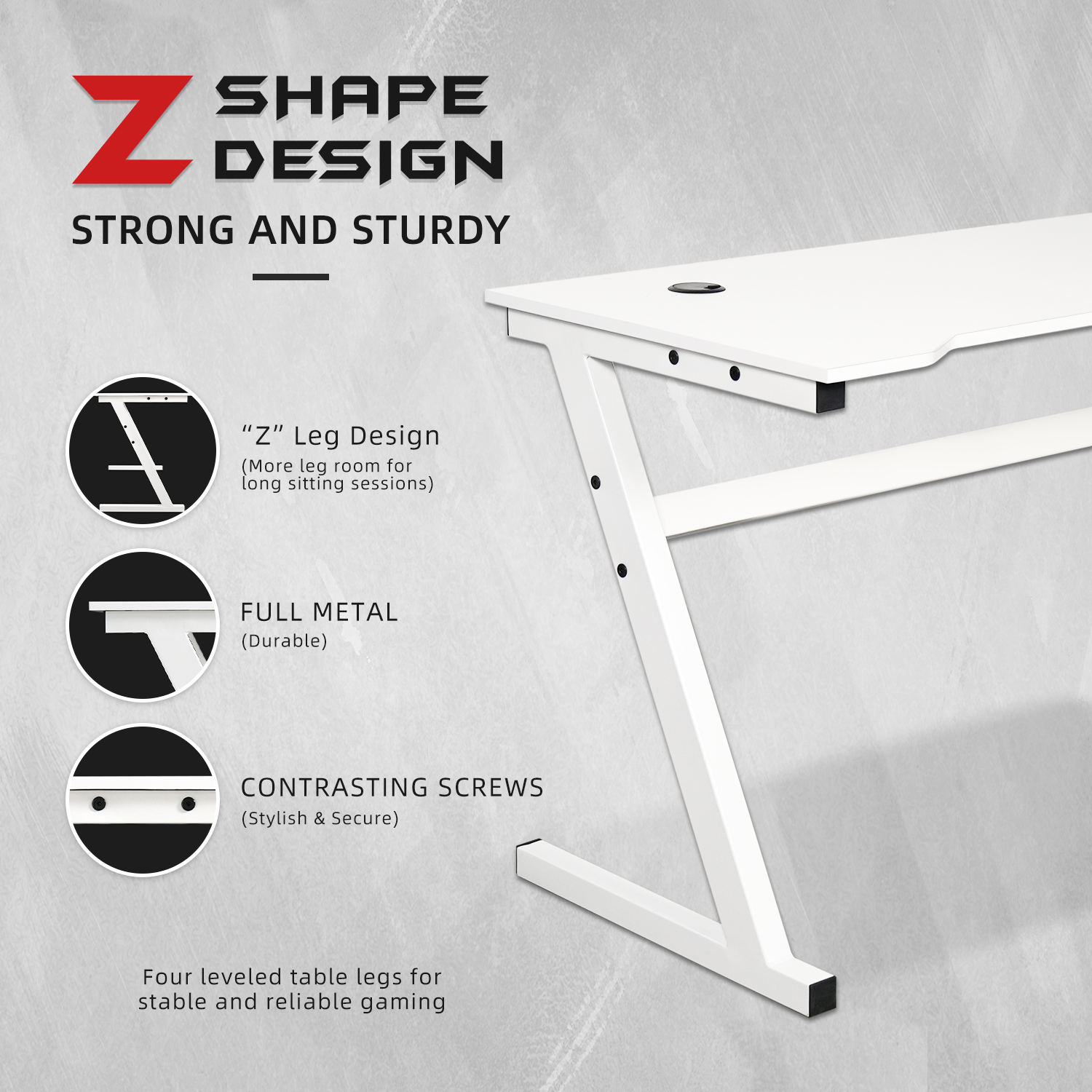 KitchenZ Melamine Gaming Table Gaming Desk Study Table Working Table ...