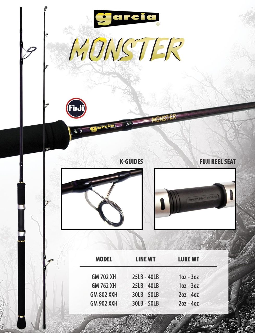 ROD KOLAM GARCIA FISHING ROD MEKONG/REDTAIL/PATIN DAN LAIN2 | Shopee ...
