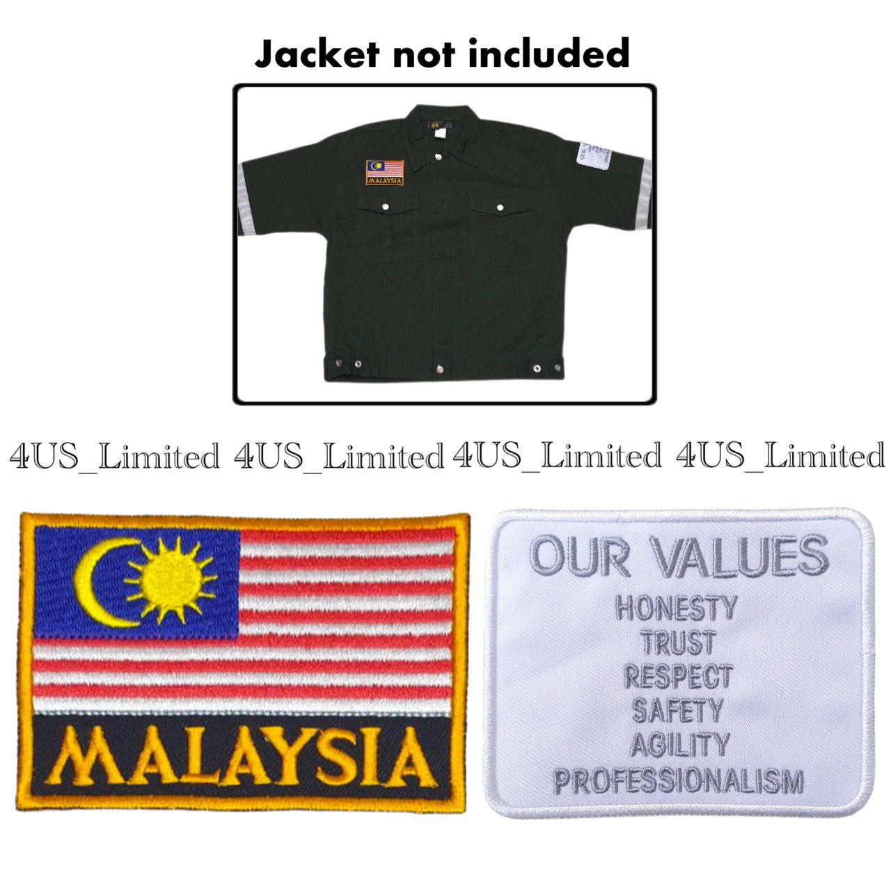 EMBROIDERY LOGO BADGES MALAYSIA FLAG/OUR VALUES PATCH | Shopee Malaysia