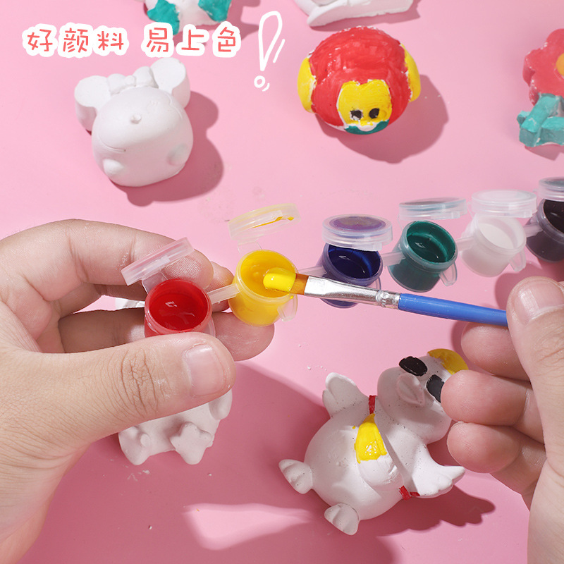 DIY Plaster Doll Coloring Painting Creative Graffiti DIY Painted ...