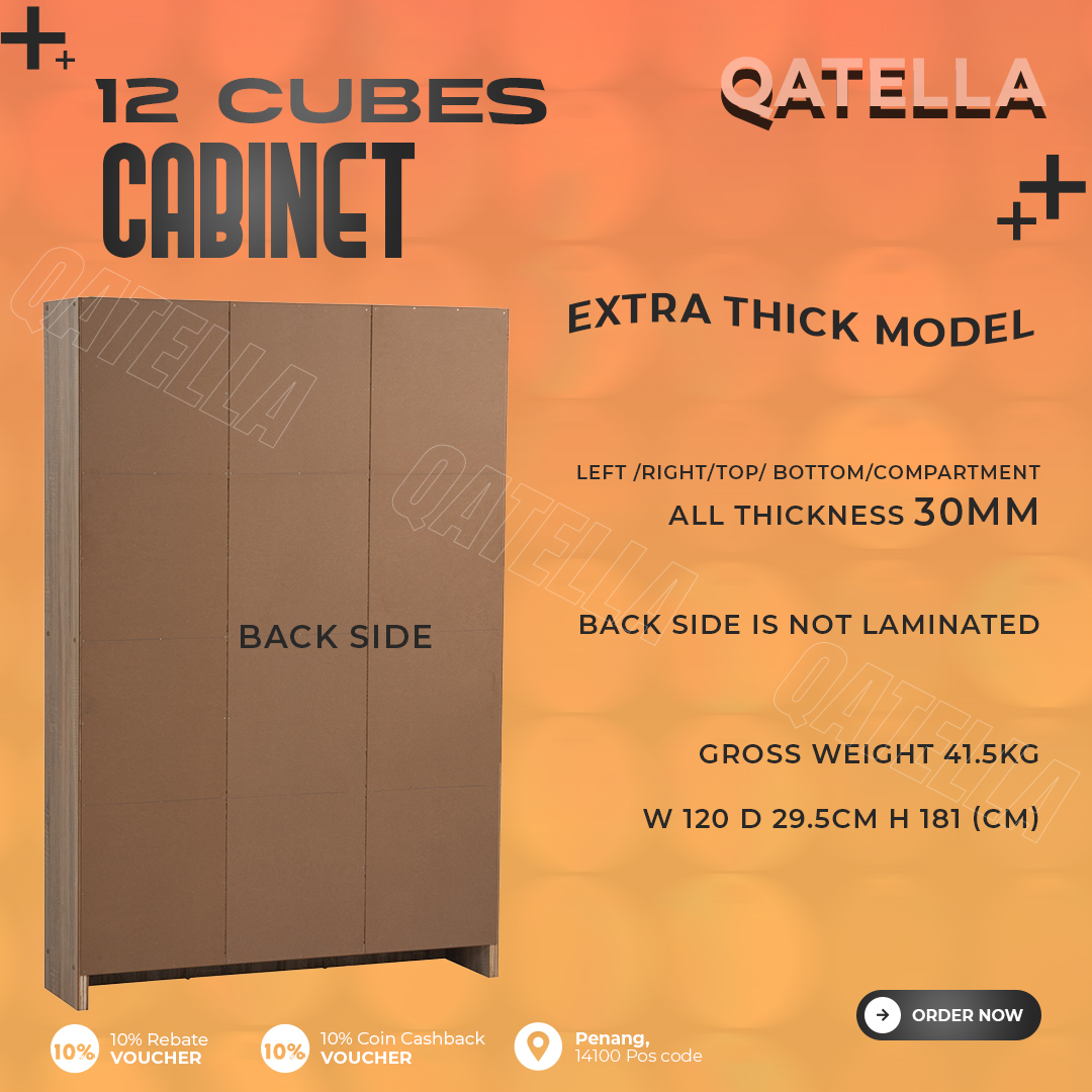 Qatella Brand -Exclusive 12C File Cabinet / File Rack / 4 Tier Book ...