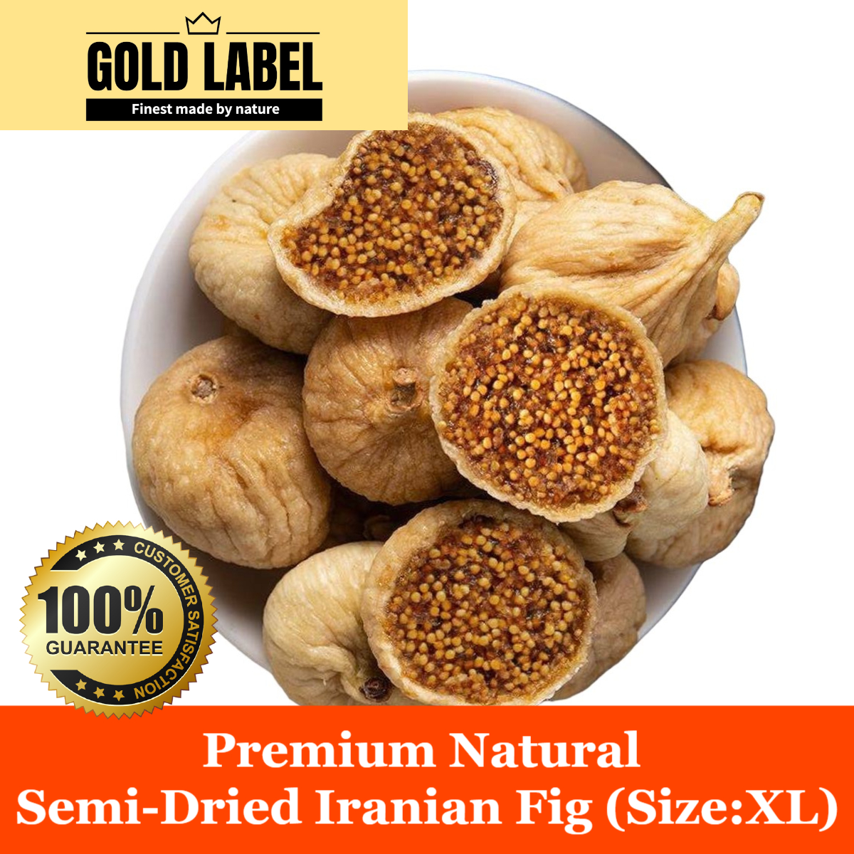 GoldLabel Premium Iranian Semi Dried Fig / Buah Tin (Size XL) 250g/500g ...