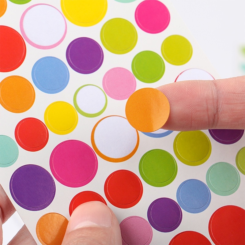 1 Sheet Star Round Love Dot Shape Colourful DIY Deco Sticker Decorative ...