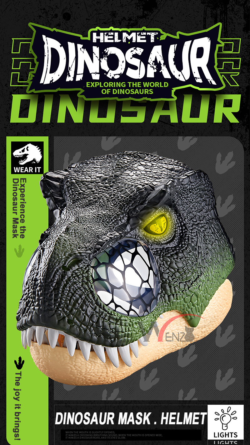 Children Dinosaur Mask Halloween Tyrannosaurus Rex Cosplay Realistic ...
