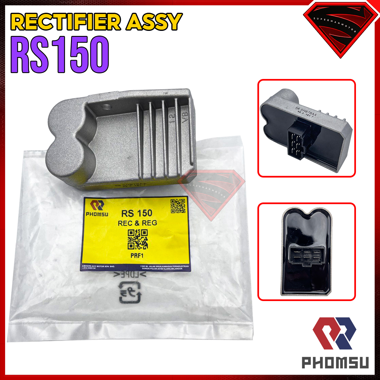 PHOMSU RECTIFIER HONDA EX5 DREAM RS150 WAVE125S EX5 HP EX5 DASH FI ...