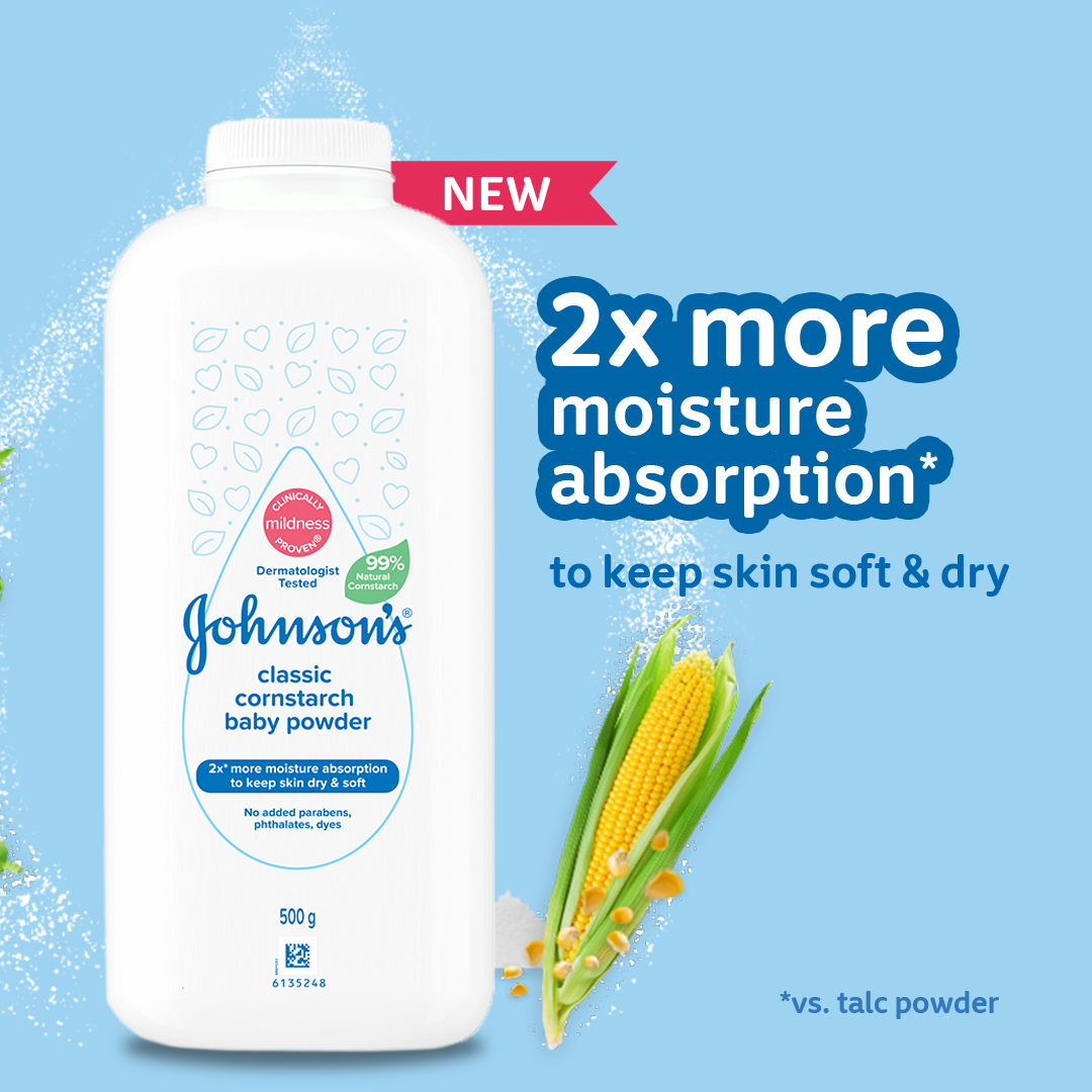 Johnson's Baby Classic Cornstarch Powder 500g | Shopee Malaysia