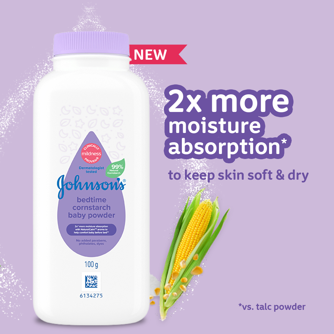 Johnson's Baby Bedtime Cornstarch Powder 100g | Shopee Malaysia