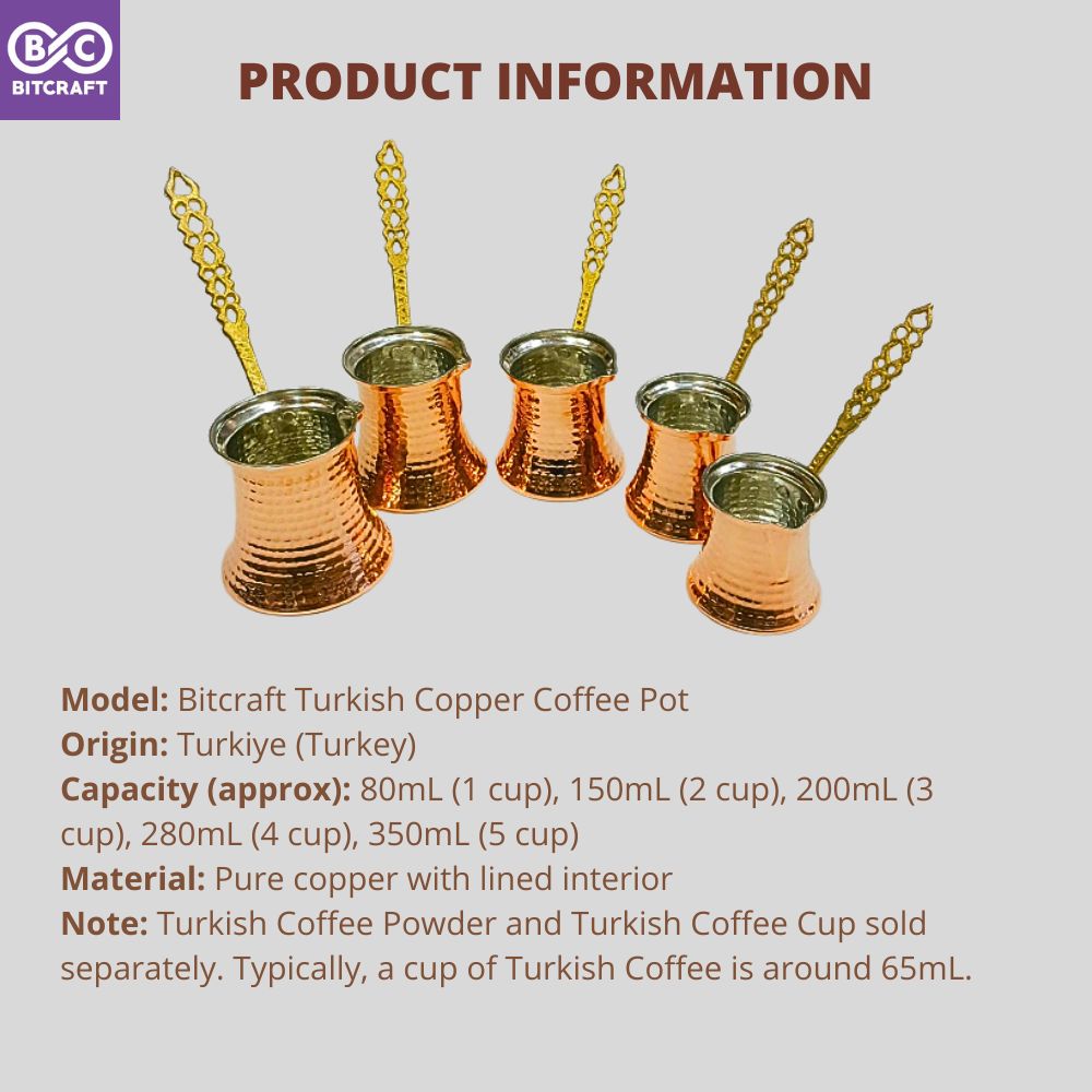 Turkish Copper Coffee Pot Maker Cezve Imported from Turkey Ibrik Teko ...