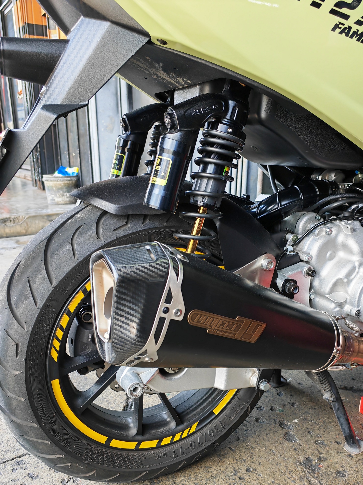 RCB Absorber Set MB2 Wmoto ES250i 335mm Adjustable Gas Tank Racing Boy ...