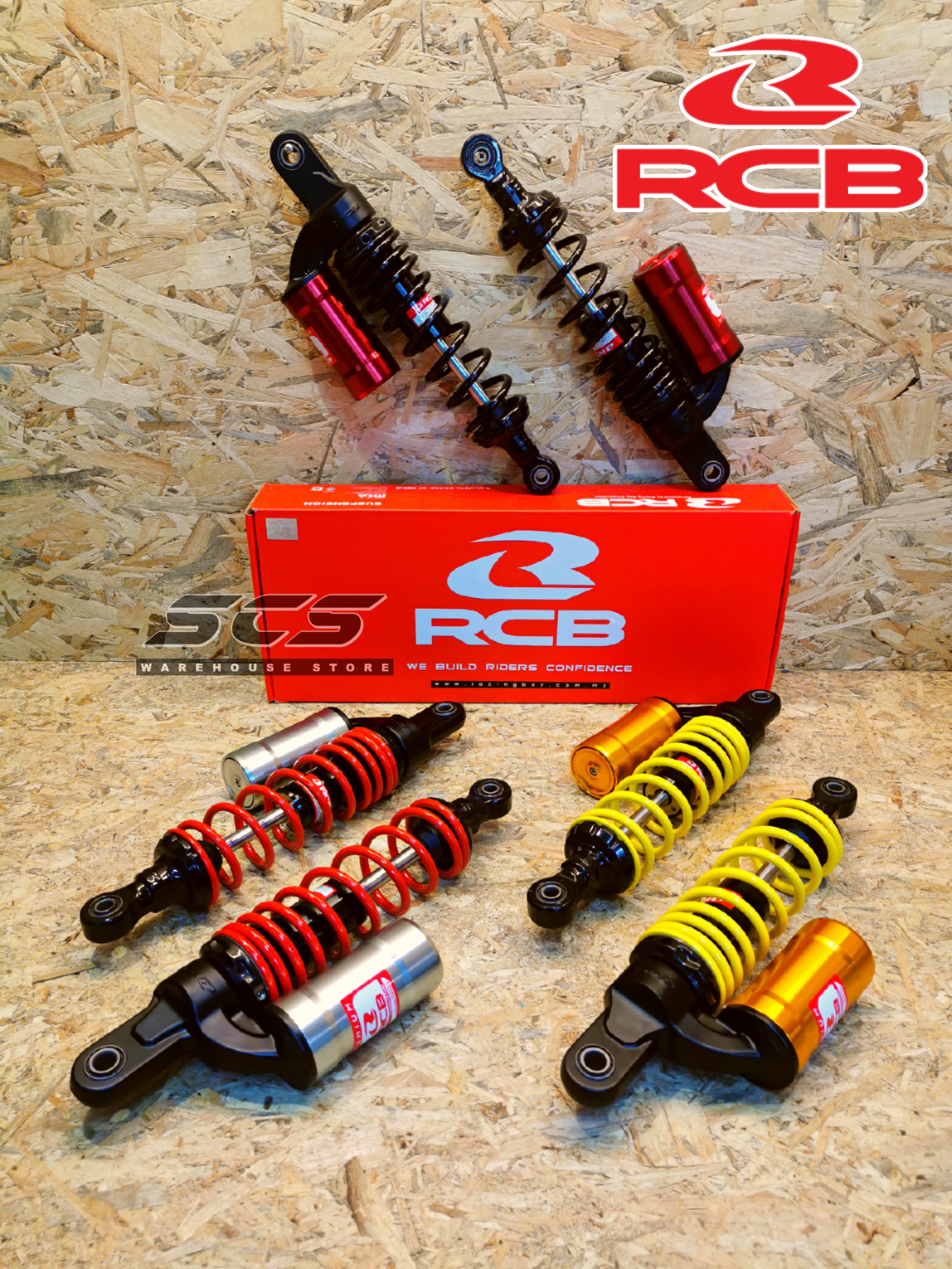 RCB Absorber Set MB2 Wmoto ES250i 335mm Adjustable Gas Tank Racing Boy ...