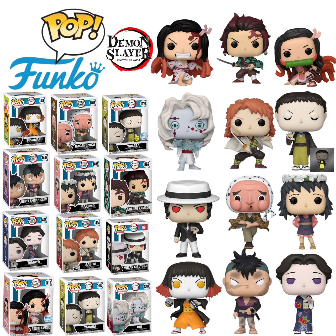 Funko Pop Vinyl Animation Demon Slayer 1411 1407 867 1305 1307 1533 ...