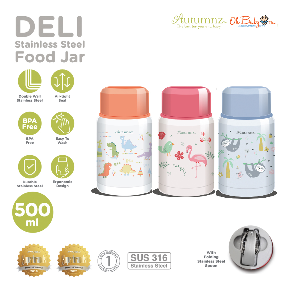 Autumnz DELI Stainless Steel Vacuum Flask & Food Jar | Shopee Malaysia