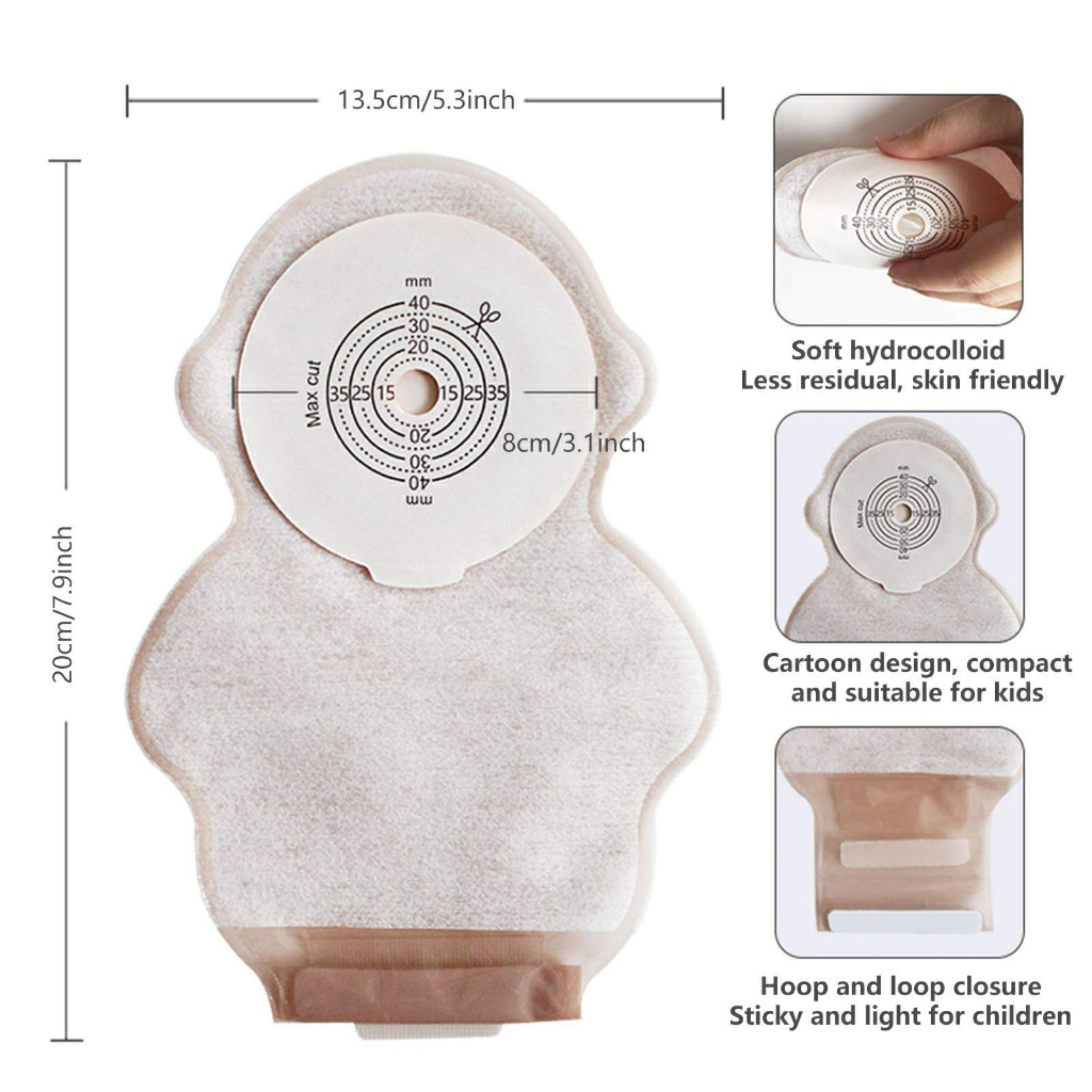 (10 pcs) Steadlive Baby Newborn Kids Pediatric Colostomy Bag Cut range ...
