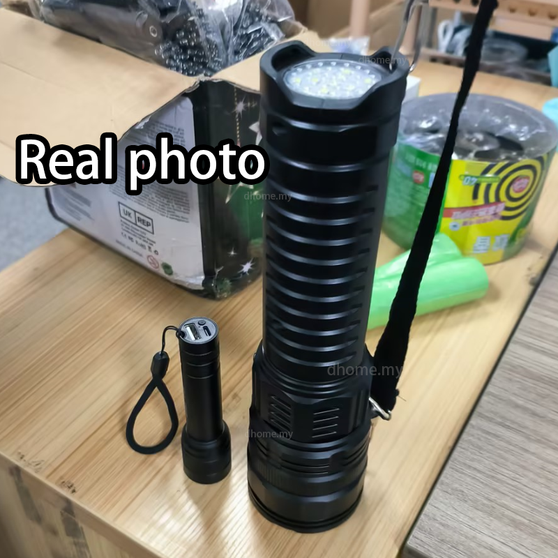 1000w Powerbank Flashlight Super Bright 26.5cm Big Torch Light IP68 ...