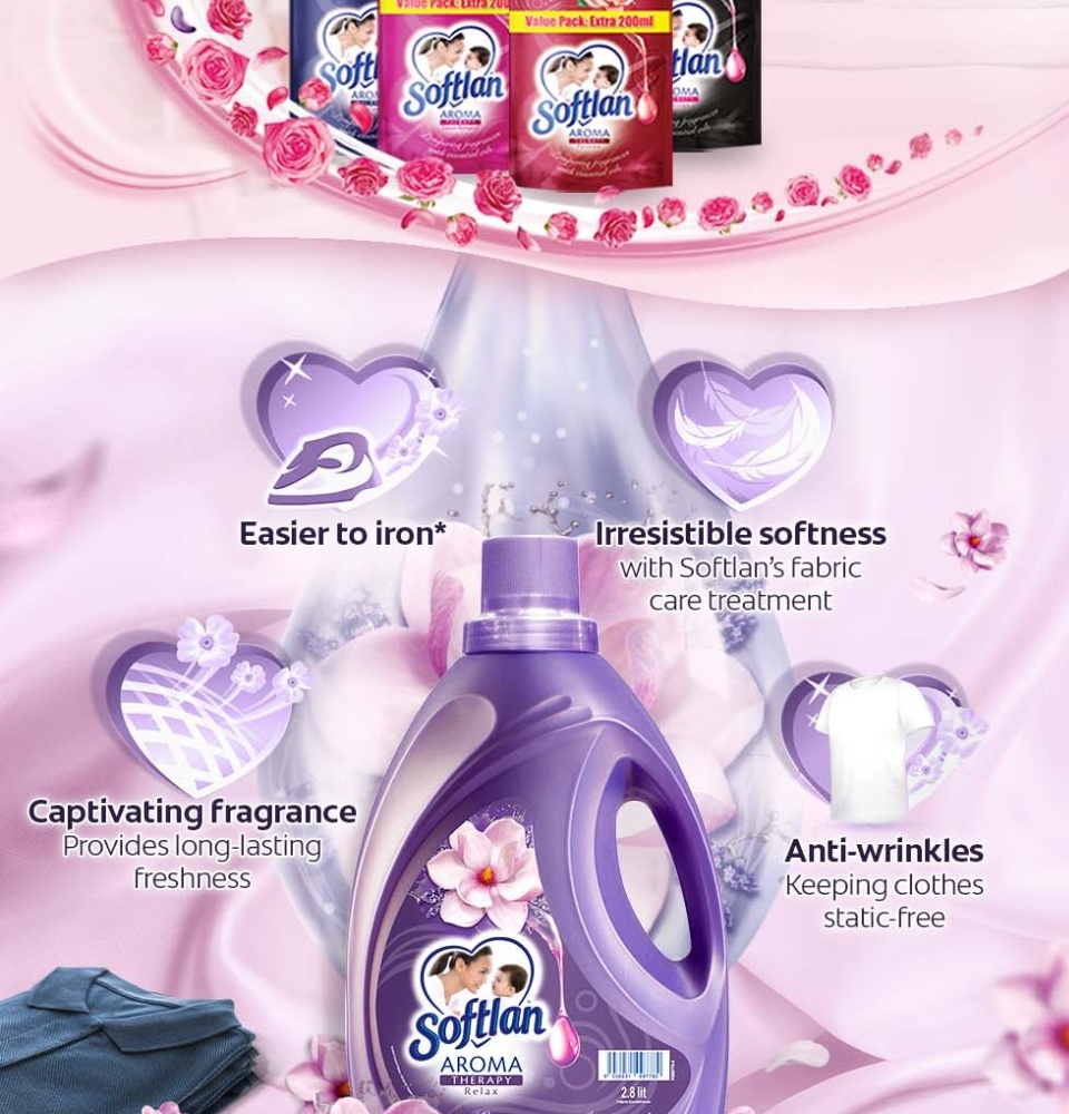 🔥FREE GIFT🔥Softlan Aroma Therapy Relax (Purple) Fabric Softener 1.5L ...