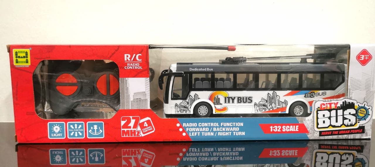 RC Bus with Light Remote Control Bus 4CH Electric Simulation Cars Tour ...