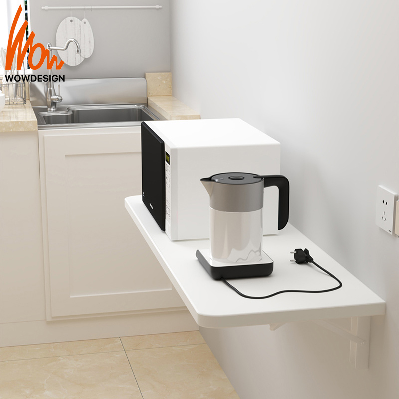 Foldable Table With Bracket Bedside Table Meja Lipat Wall Mounted ...