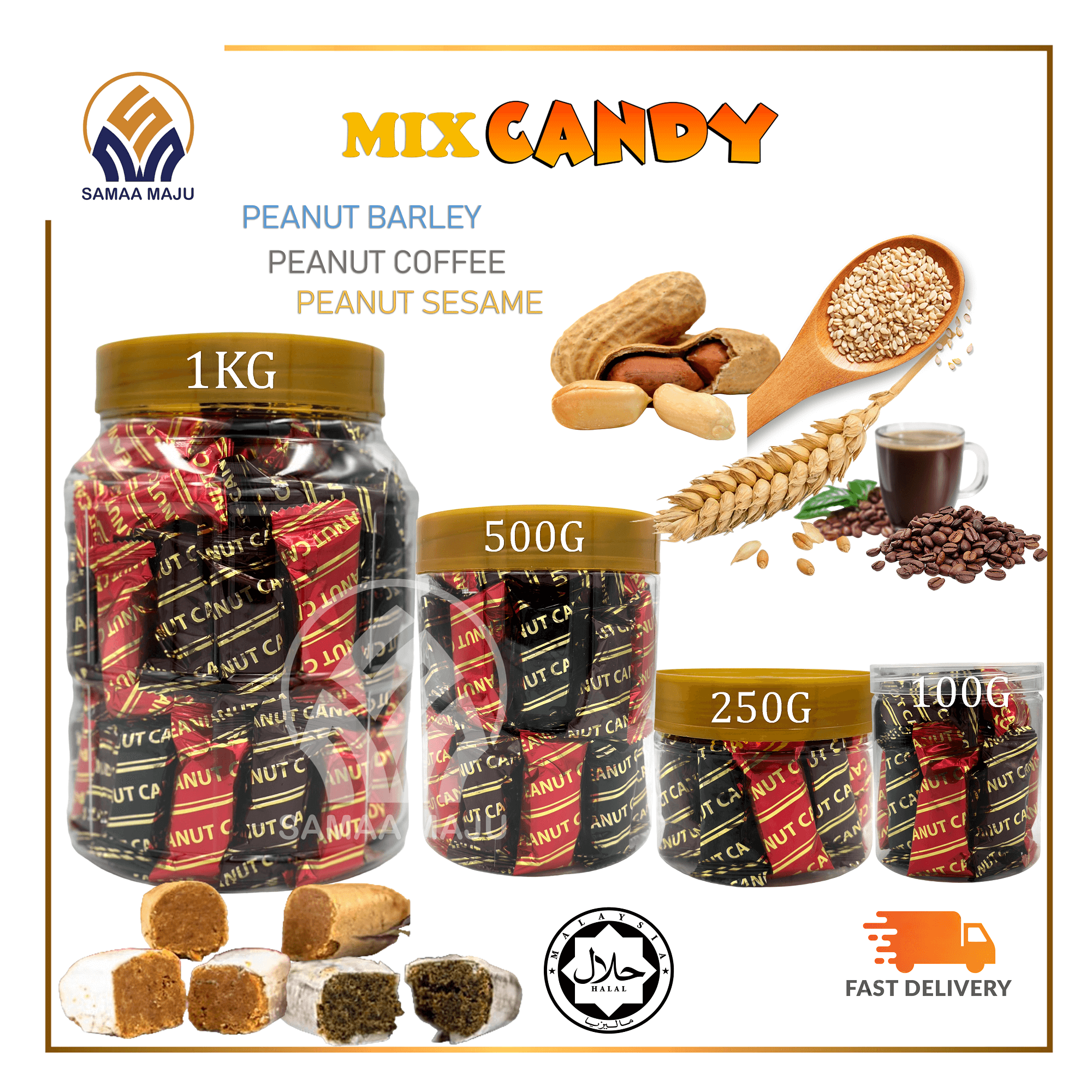 Barley Peanut Candy Kacang Tumbuk PEANUT CANDY (PEANUT BARLEY / PEANUT ...