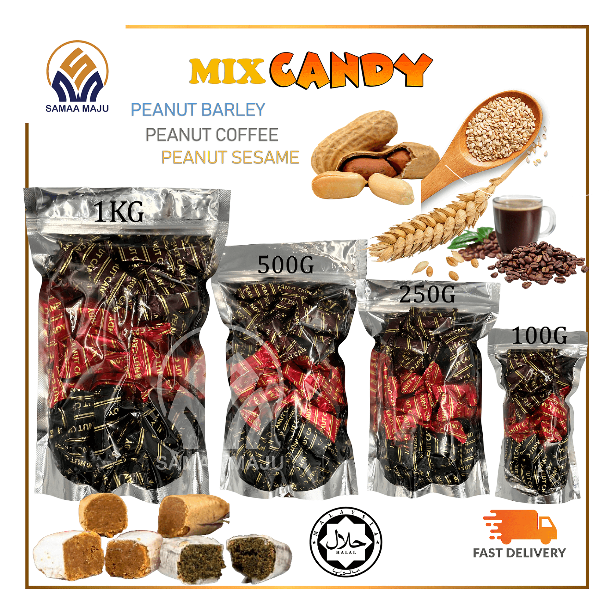 Barley Peanut Candy Kacang Tumbuk PEANUT CANDY (PEANUT BARLEY / PEANUT ...