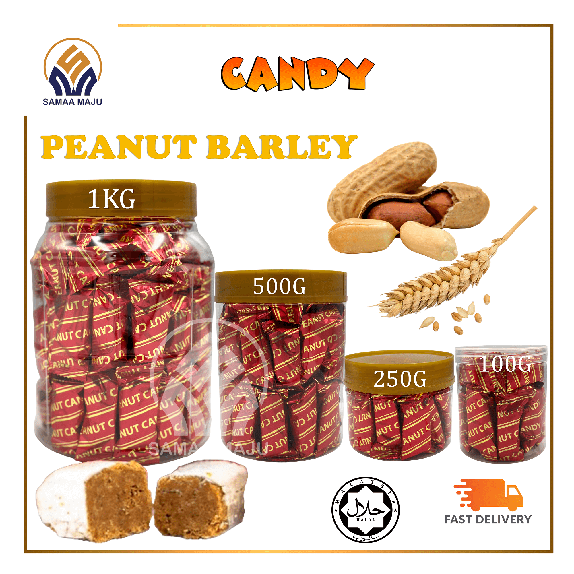 Barley Peanut Candy Kacang Tumbuk PEANUT CANDY (PEANUT BARLEY / PEANUT ...