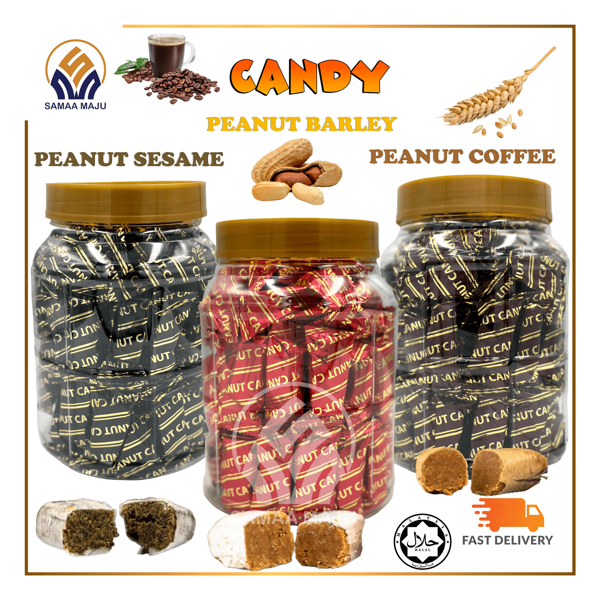 Barley Peanut Candy Kacang Tumbuk PEANUT CANDY (PEANUT BARLEY / PEANUT ...