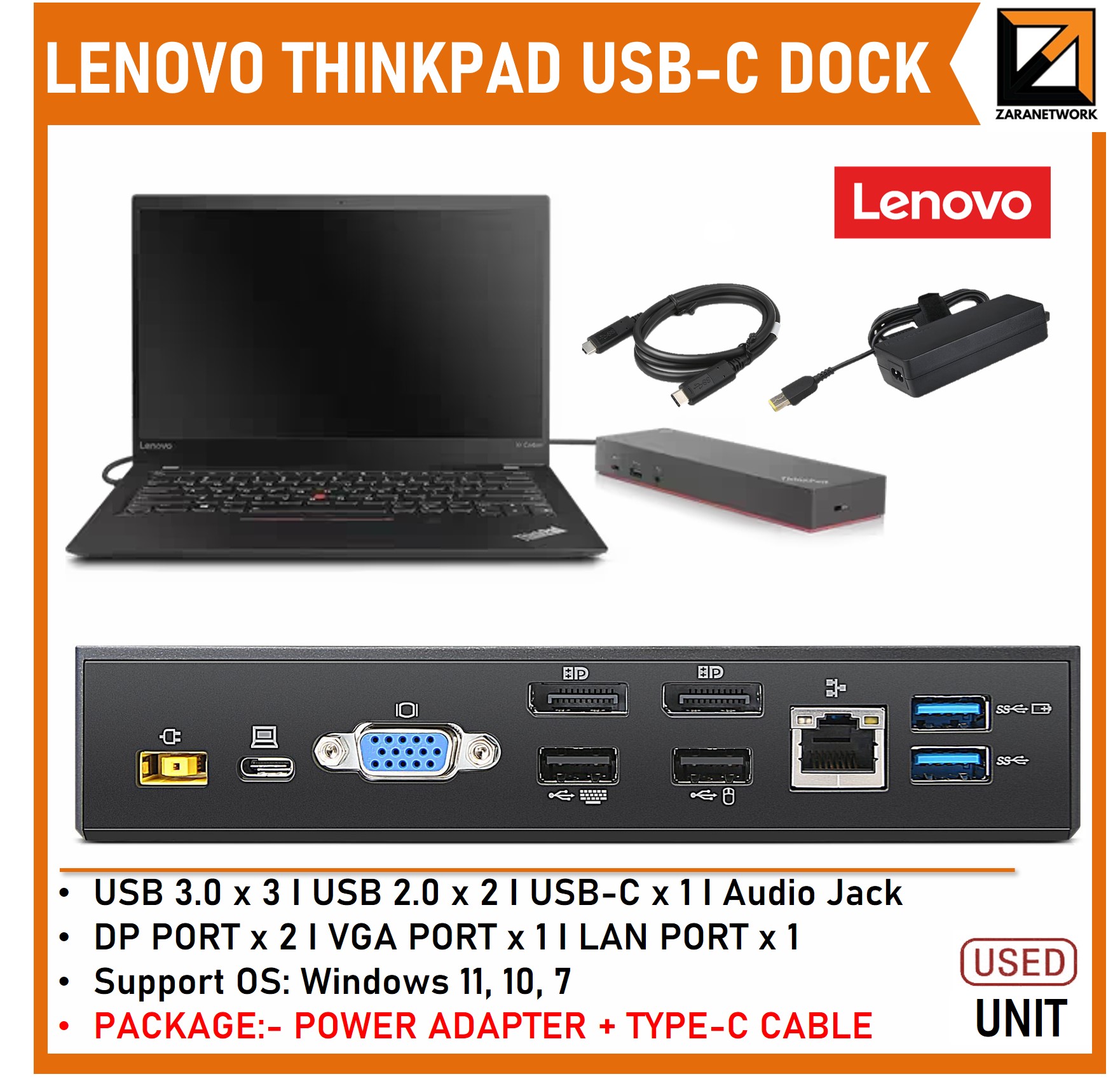 Lenovo ThinkPad USB-C Docking Station - DK1633 | Shopee Malaysia