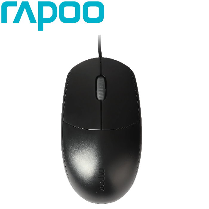 Rapoo N200 N100 USB Wired Optical Black Mouse/ 1600 DPI Tracking Engine ...