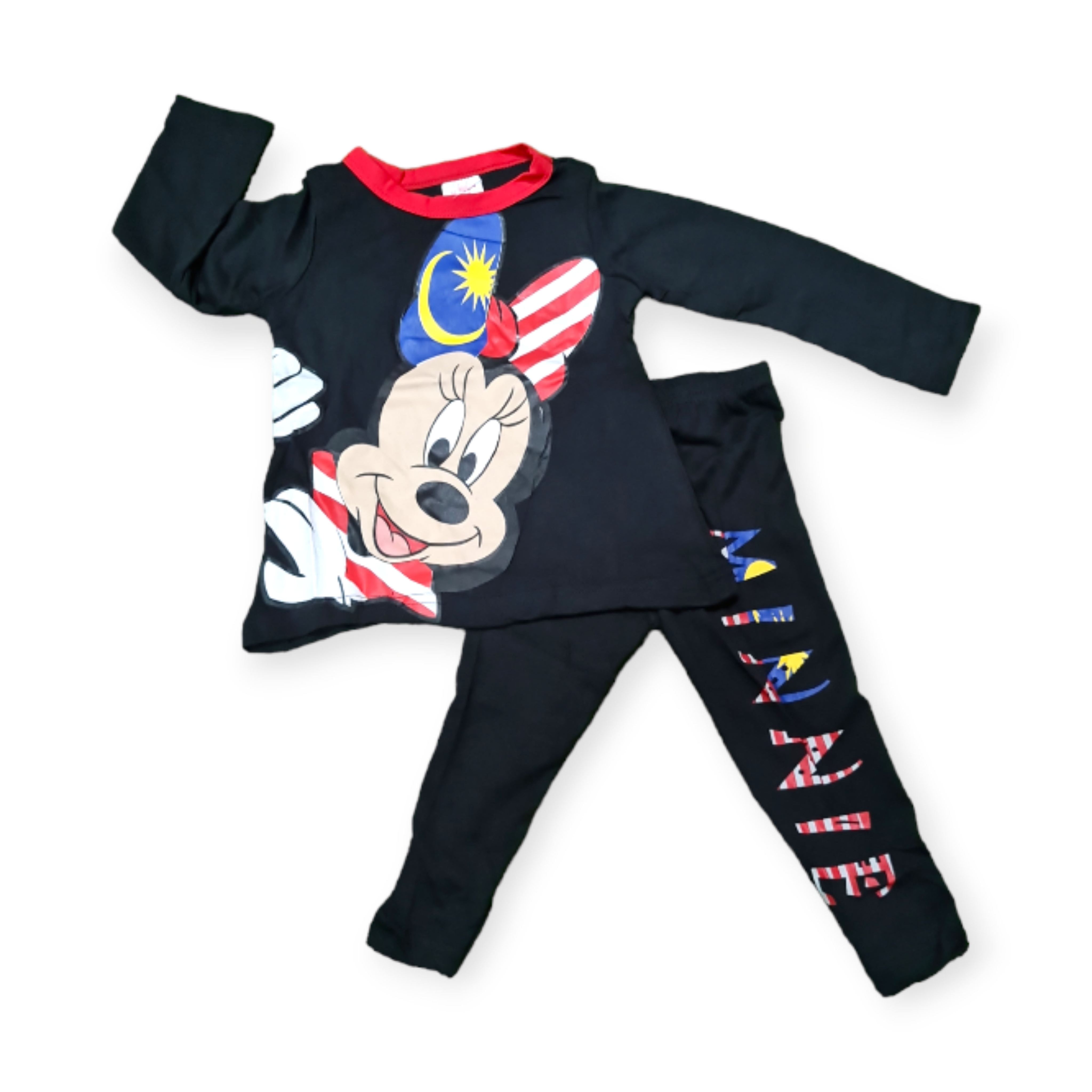 SET BAJU PYJAMAS TEMA MALAYSIA/MERDEKA KANAK-KANAK 1-6 TAHUN CARTOON ...