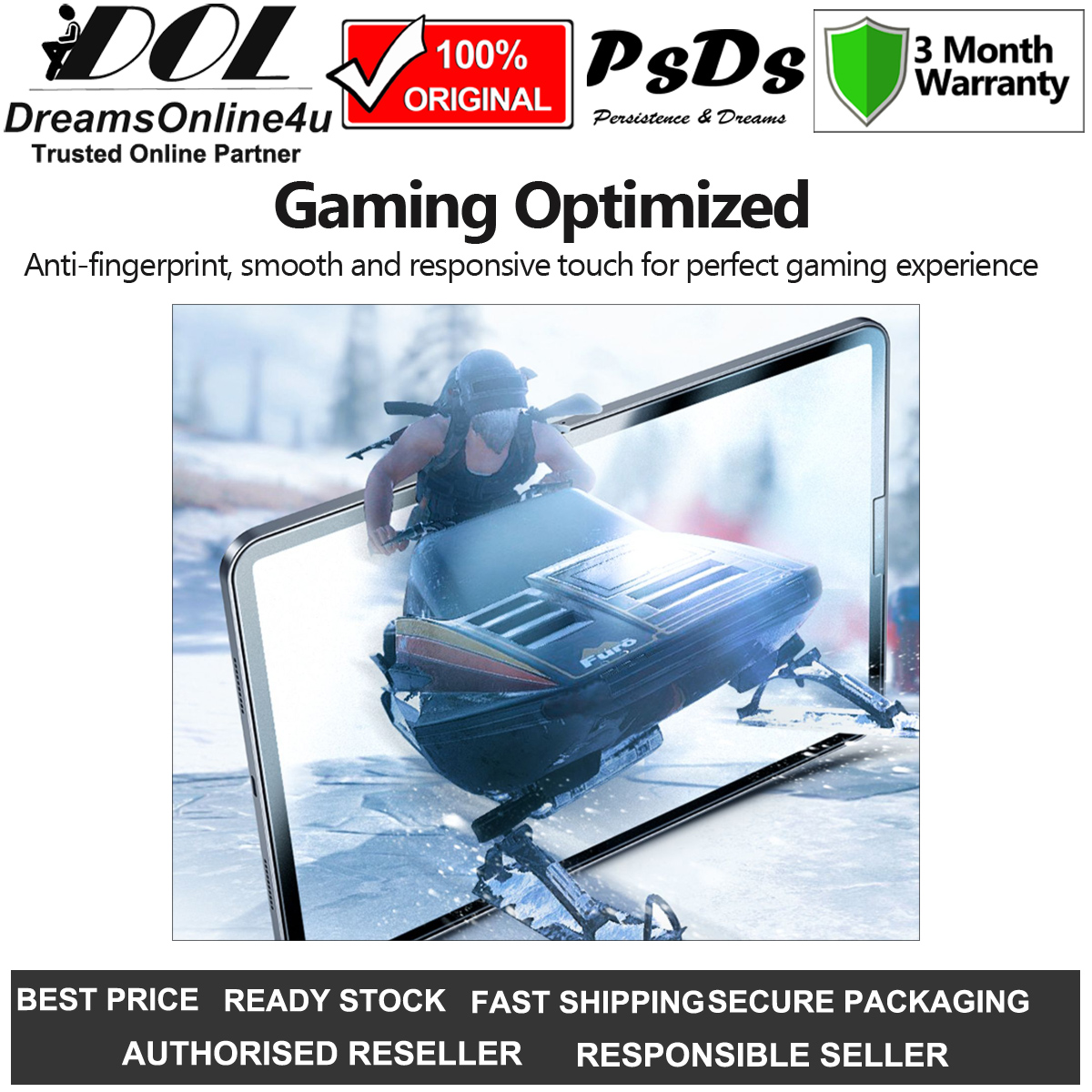 PsDs Gamer Edition Nano Matte Anti-Glare Gaming Tempered Glass Screen ...