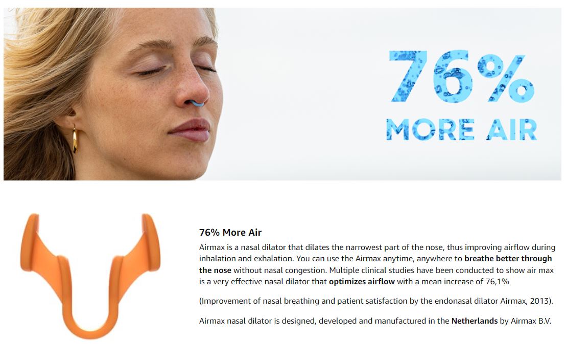 Airmax Anti snoring nasal dilator | Breathe better through the nose ...