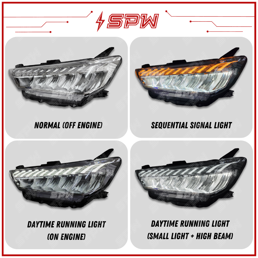 Perodua Bezza (2016-2025) Headlamp Headlight Head Lamp Head Light ...