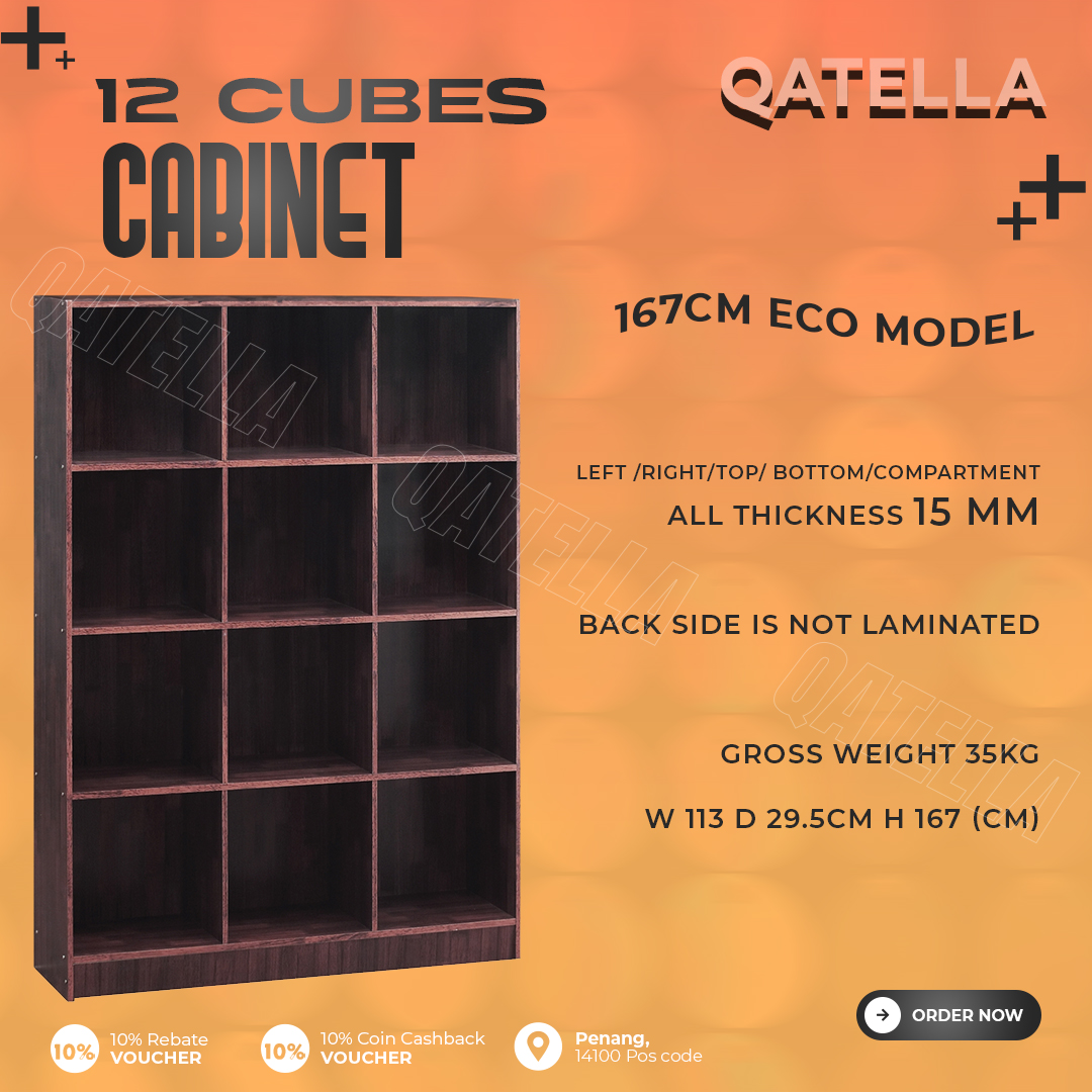 Qatella Brand -Exclusive 12C File Cabinet / File Rack / 4 Tier Book ...