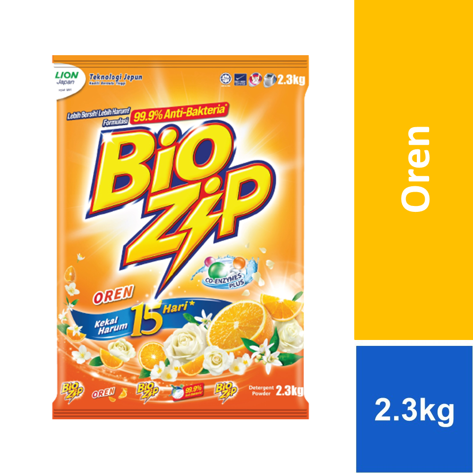 BIO-ZIP BIOZIP DETERGENT POWDER 2.3KG | Shopee Malaysia