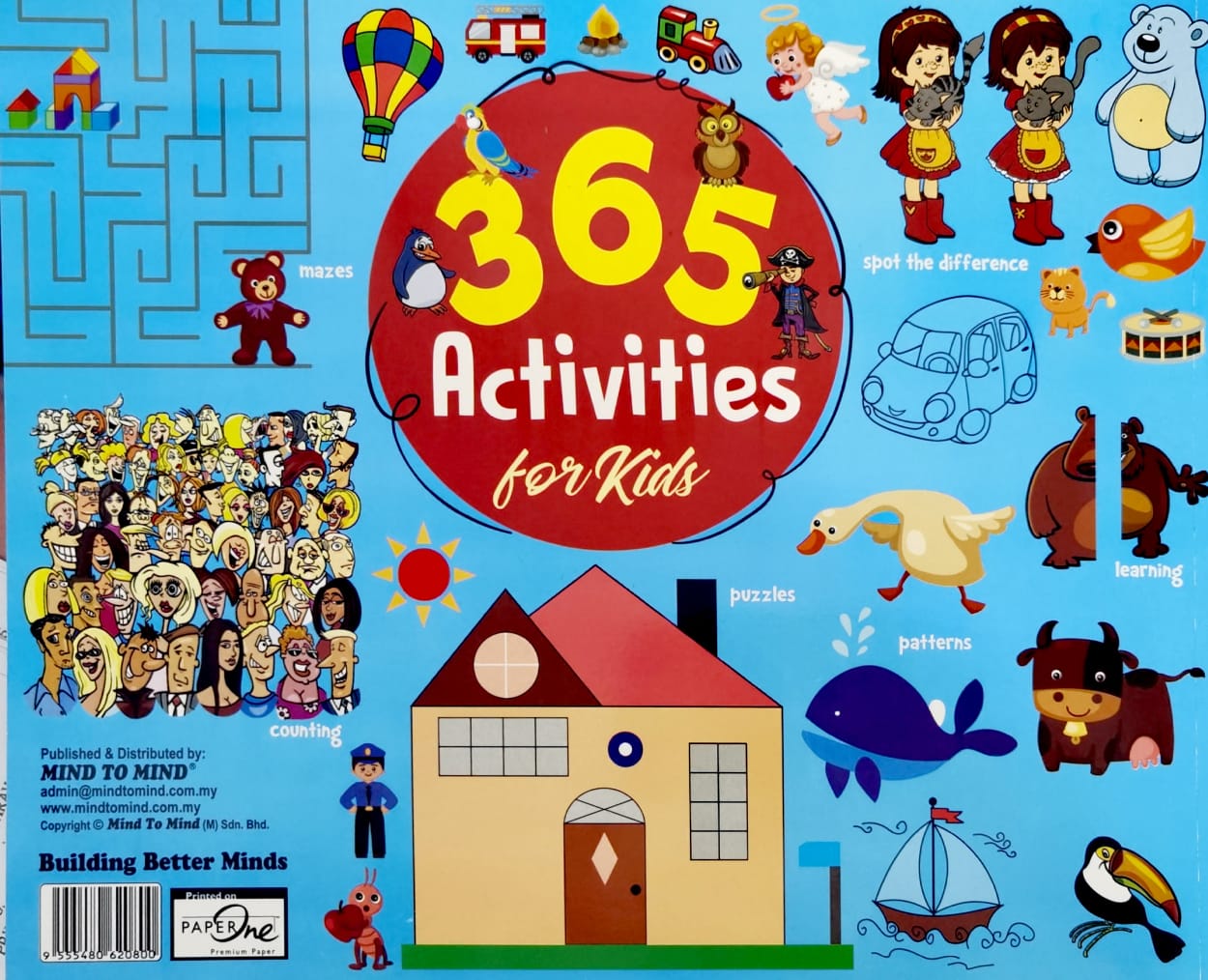 365 ACTIVITIES FOR KIDS GAME BOOK MAZES,PUZZLE,PATTERNS,LEARING ...