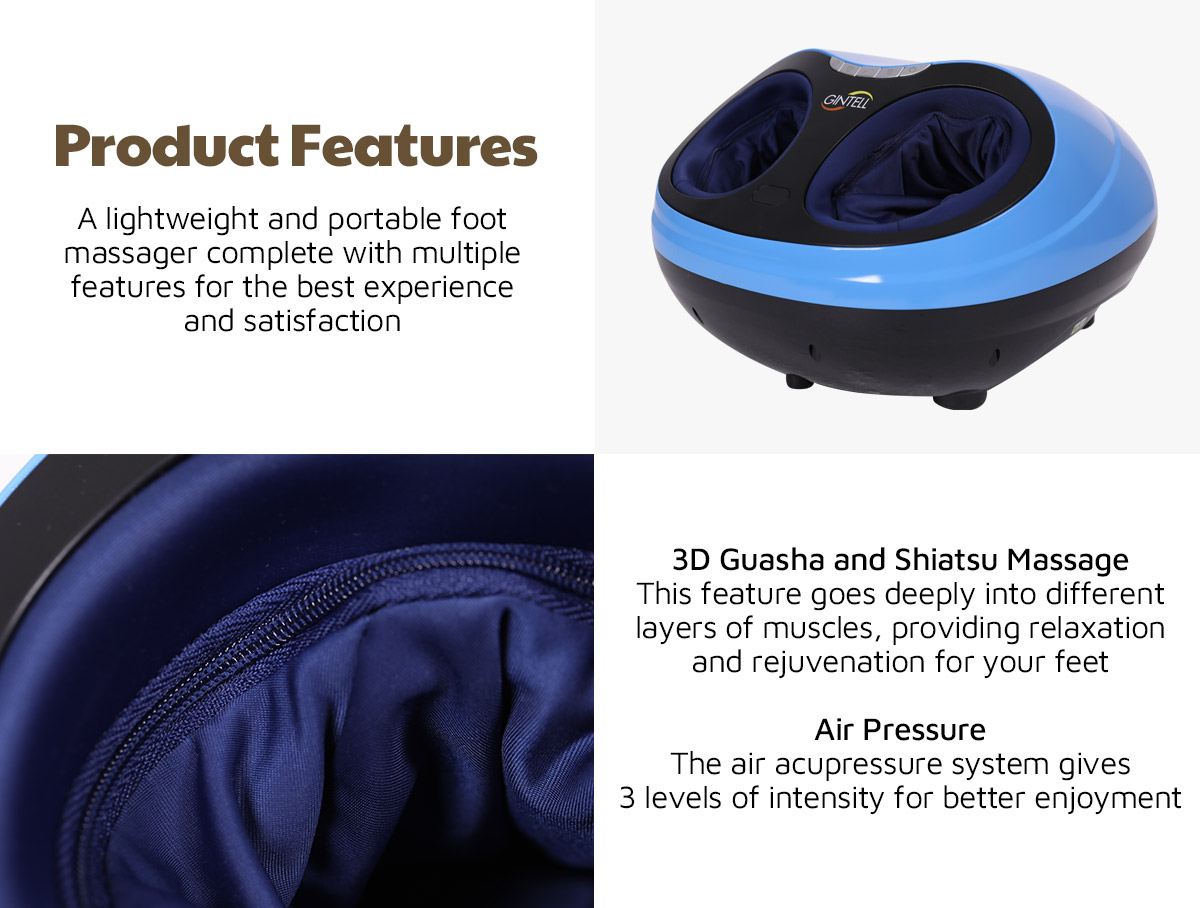 GINTELL G-FEETIE FOOT MASSAGER Shiatsu Foot Care Foot Massager ...