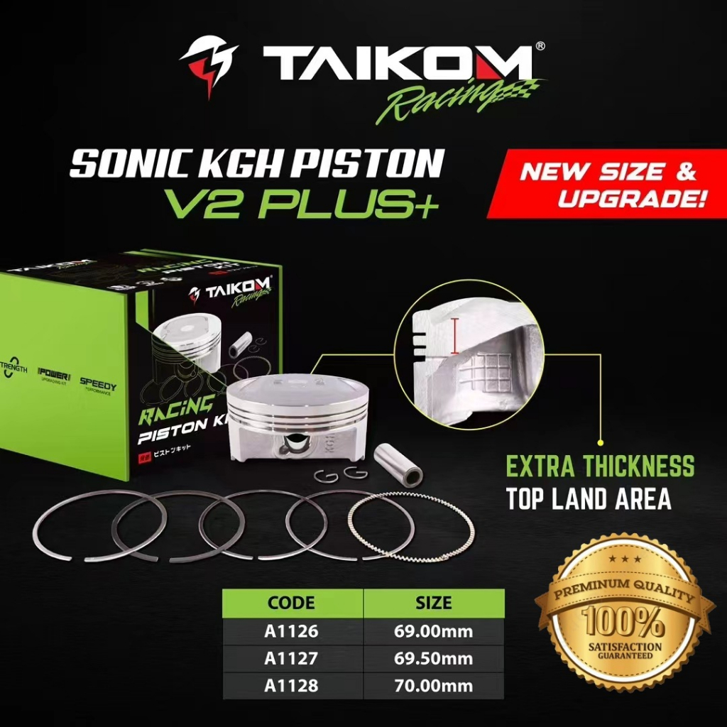 TAIKOM Racing 13Pin 69mm 69.5mm 70mm Sonic Piston Comp Kit Set V2 Plus ...