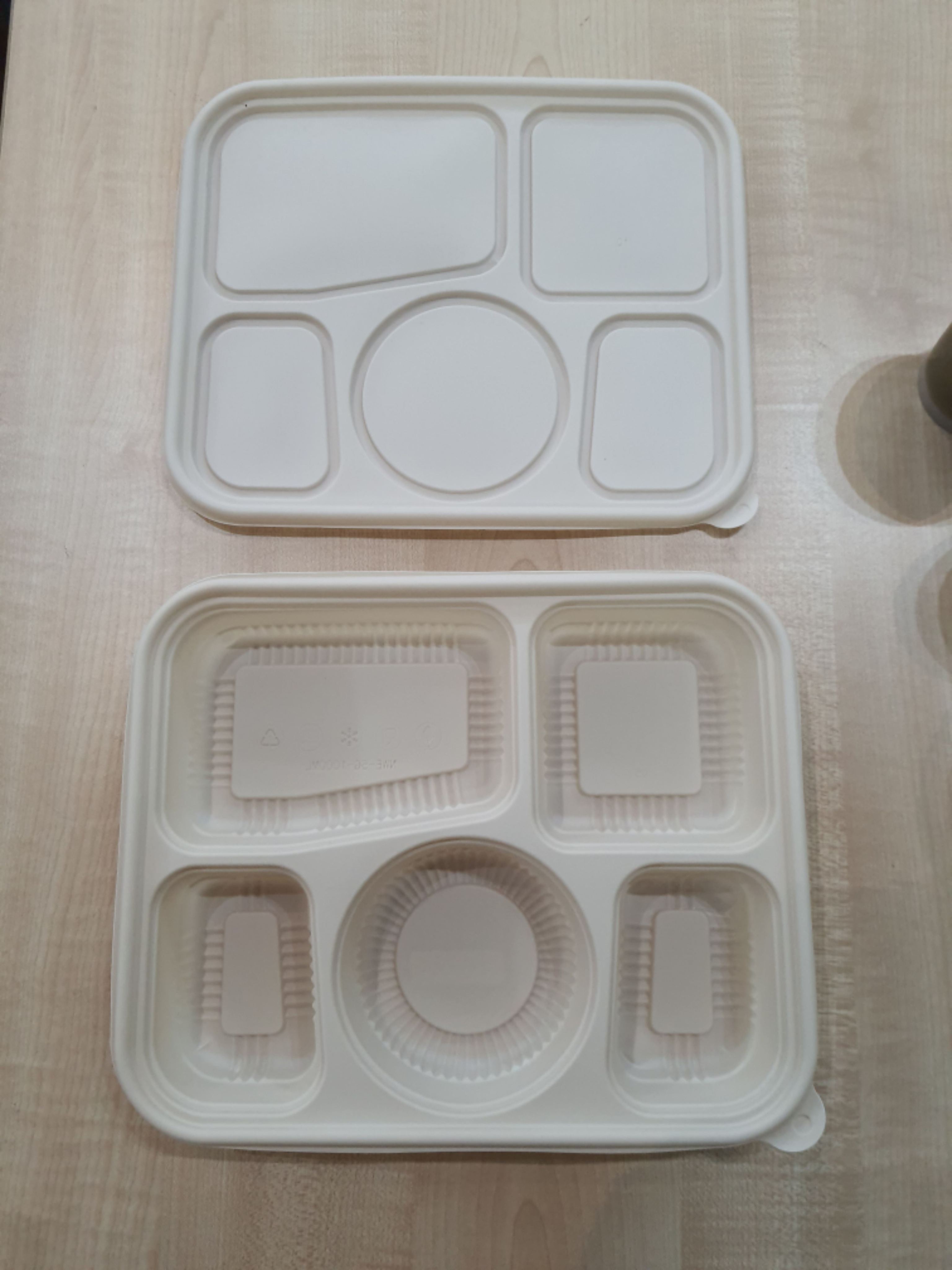 50sets Biodegradable PLA Corn Starch Rectangle Eco Container With Lid ...