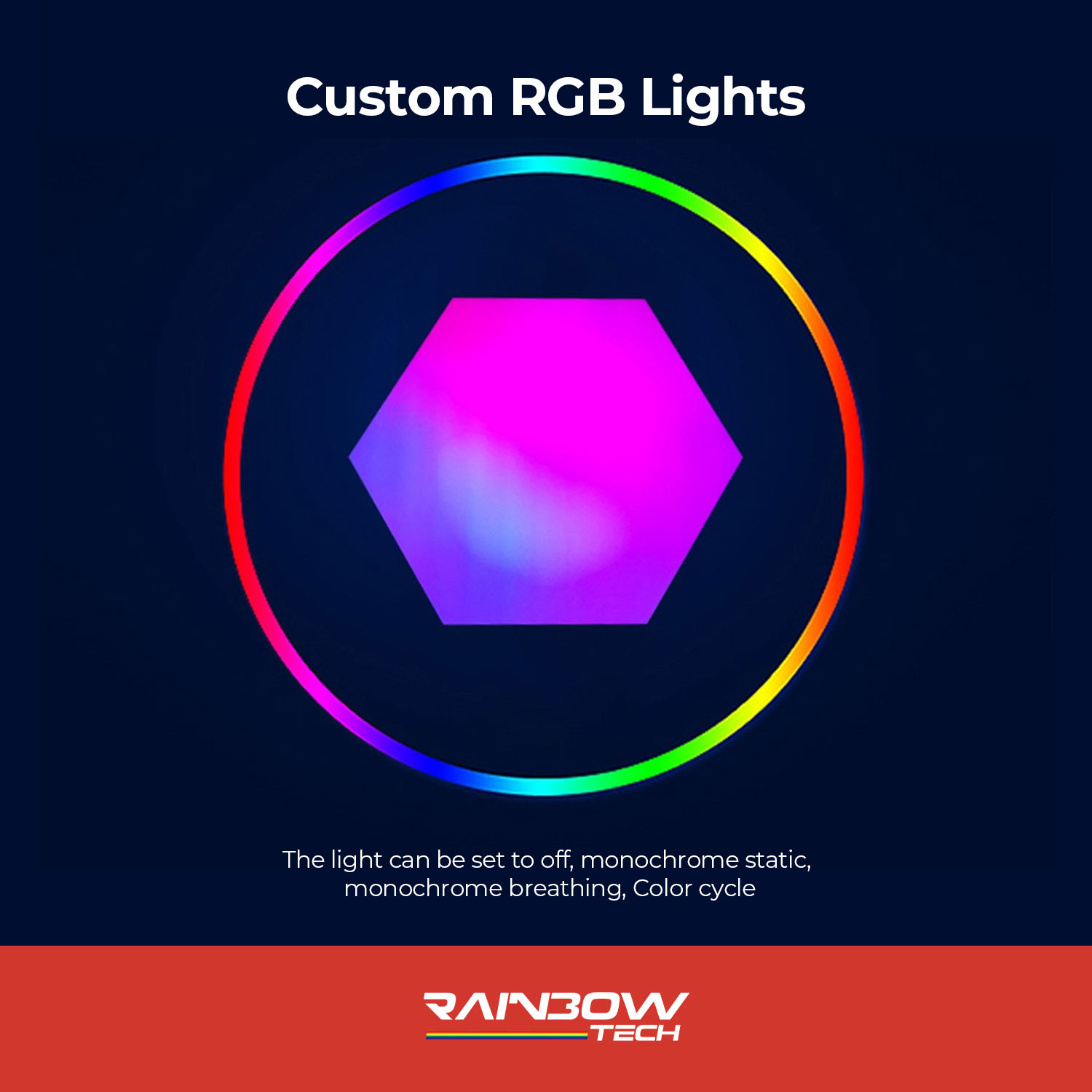 RBTECH Hexagon RGB Lights with Remote Control, Smart LED Wall Light ...