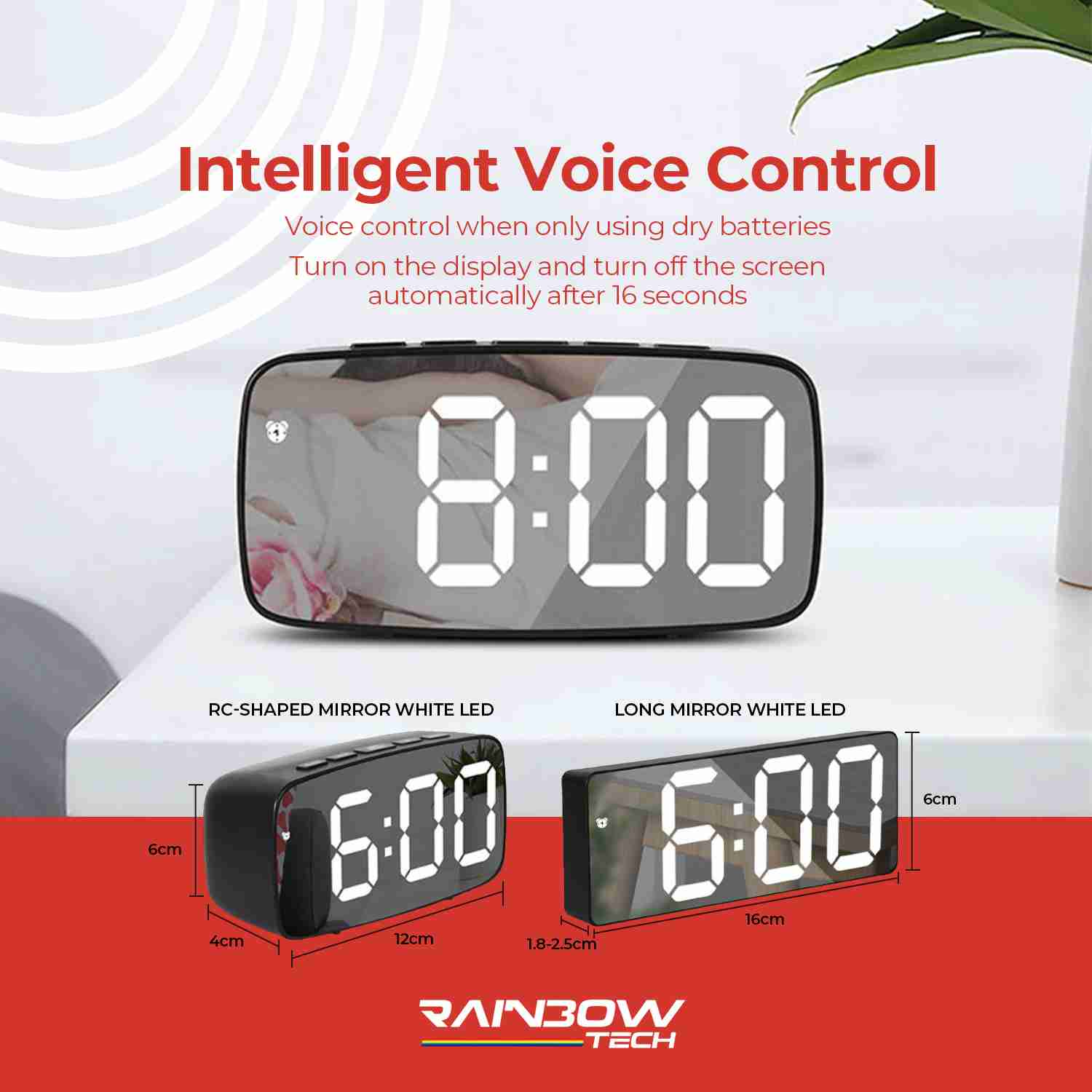 3D LED Digital Alarm Clock Jam Alarm Digital 3D LED 数字闹钟 Wall Clock ...